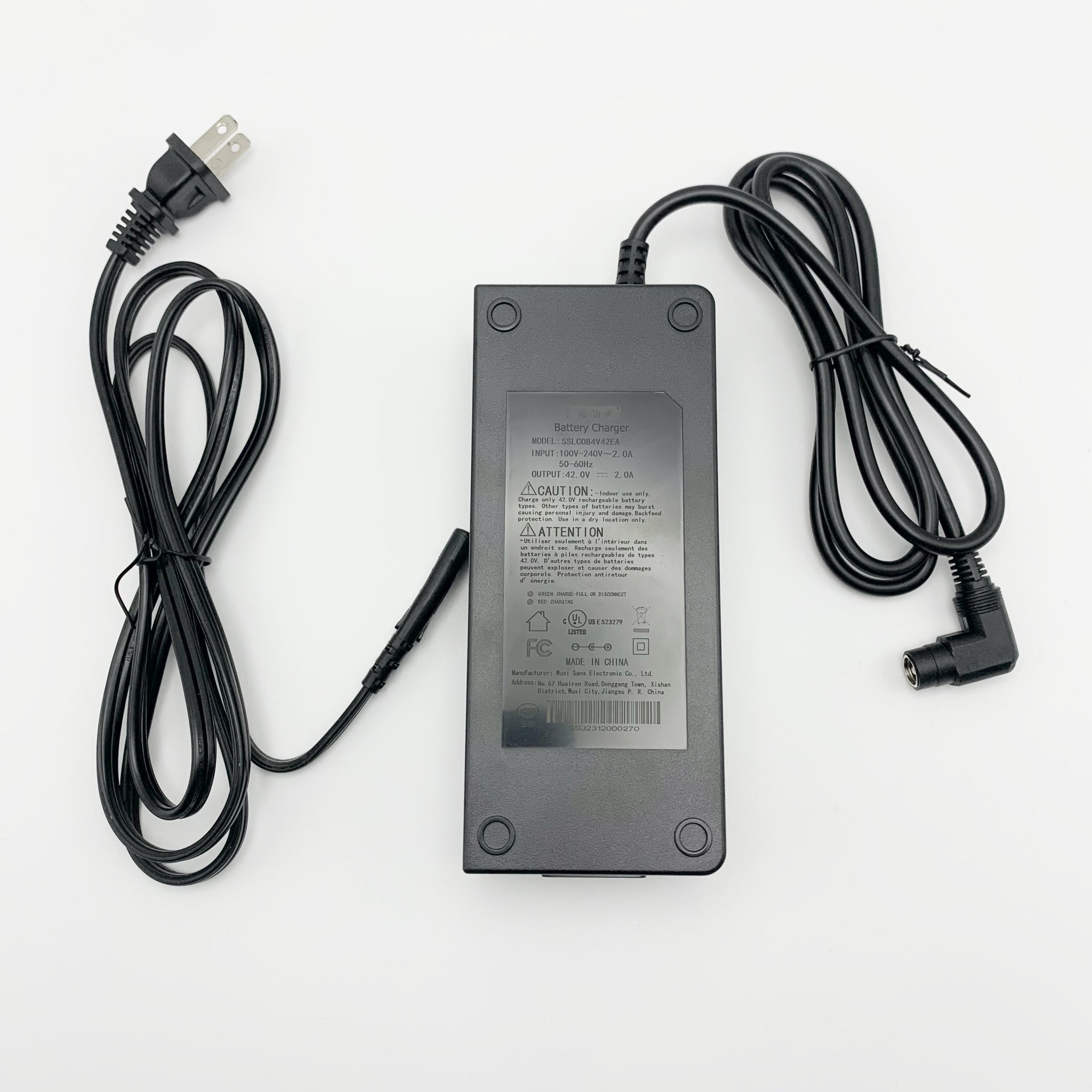 SANS Charger 42V 2A | RCA Port – SANS | #1 Brand ebike charger in US